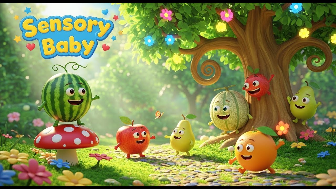 Dancing Fruit Party for Babies | Fun Sensory Animation - YouTube