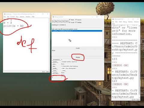 Пошаговое выполнение кода python в IDLE :: DEBUG ON [OFF] - YouTube
