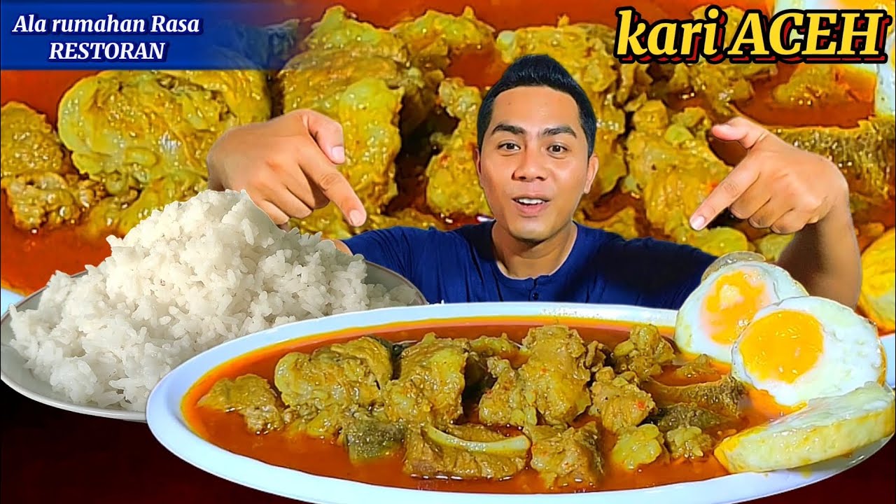 MUKBANG NASI KARI DAGING SAPI//TELUR CEPLOK & KERUPUK - YouTube