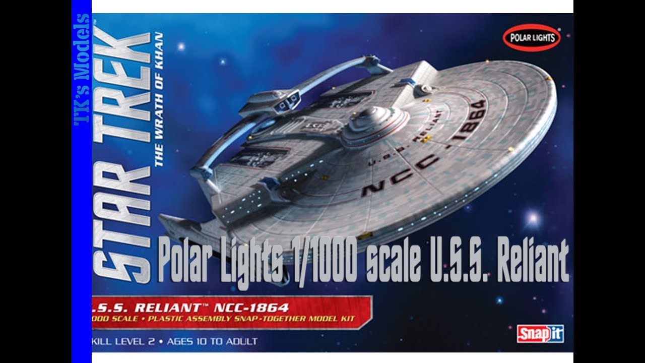 Polar Lights 1/1000 Star Trek USS Reliant completed kit review.. rant ...