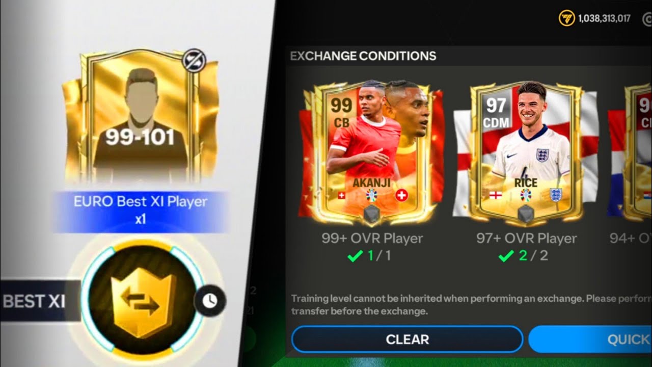 99-101 OVR EURO BEST XI Player Exchange in FC Mobile!! - YouTube