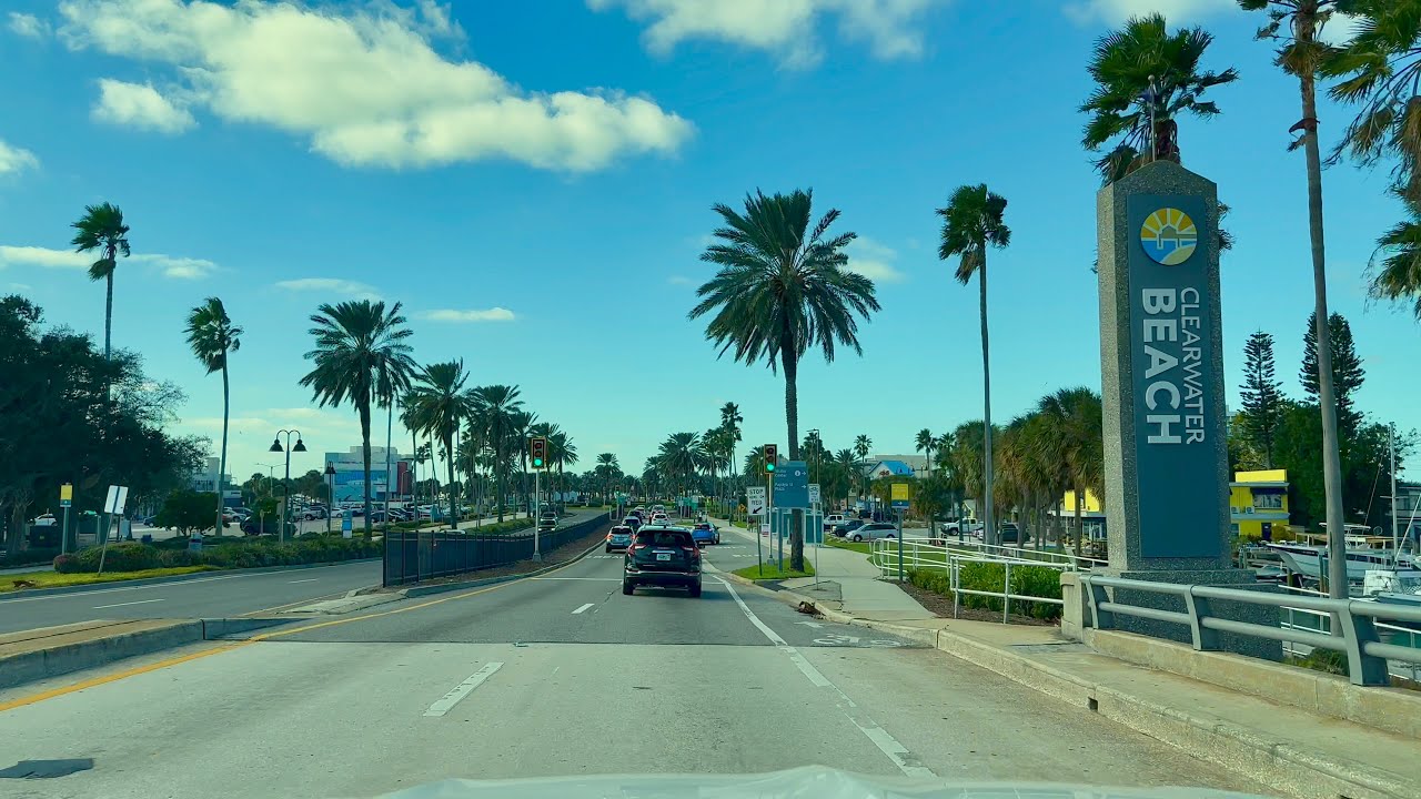 Driving to Clearwater Beach from Tampa | POV Driving | Florida City ...