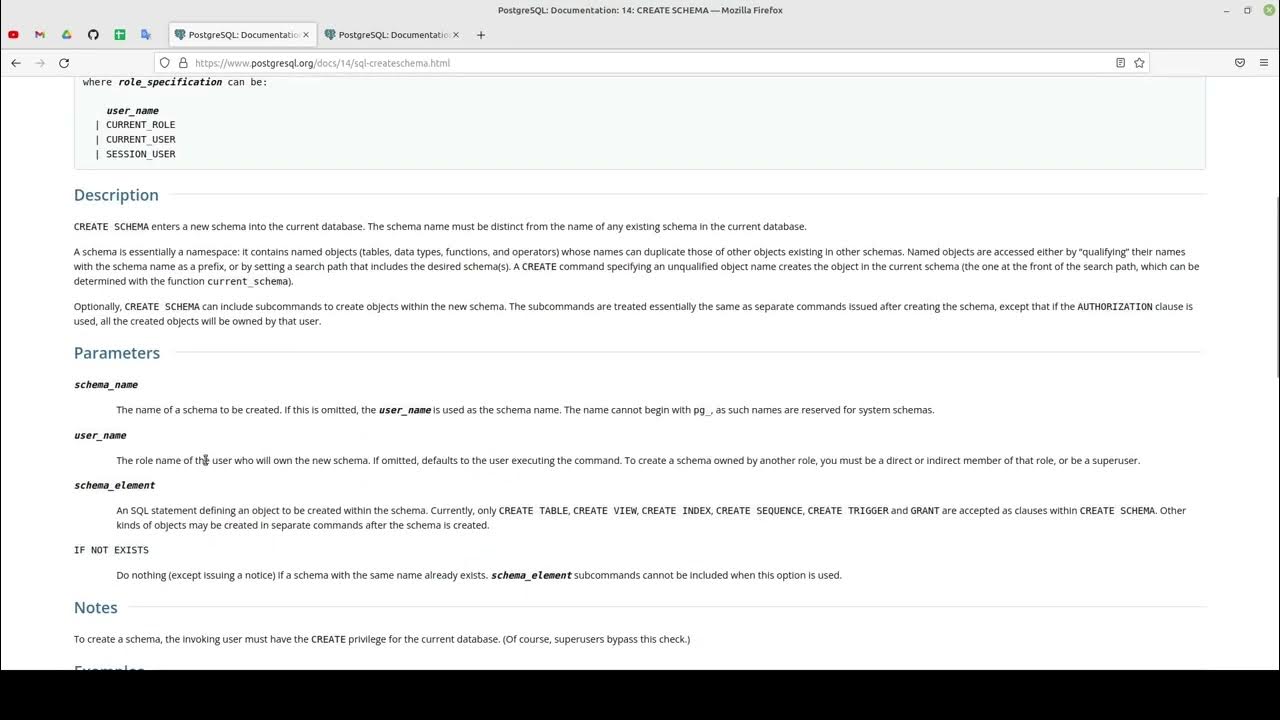 Postgresql, how create postgresql schema? - YouTube