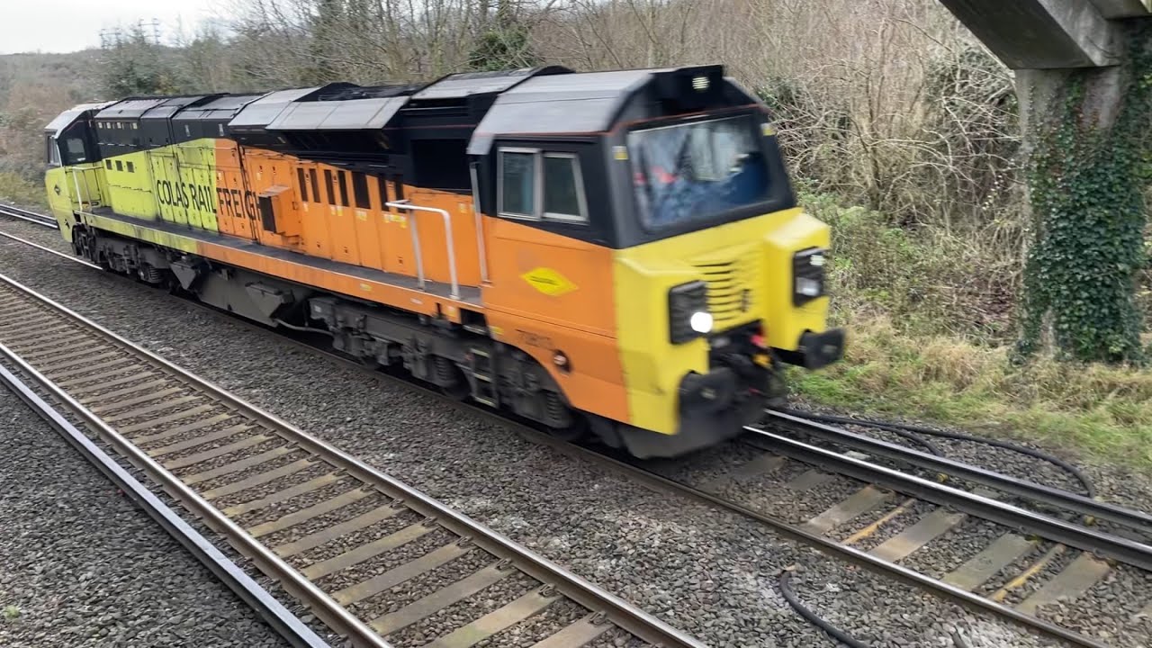 Class 70 | 70813 | Light Engine | Colas Rail Freight - YouTube