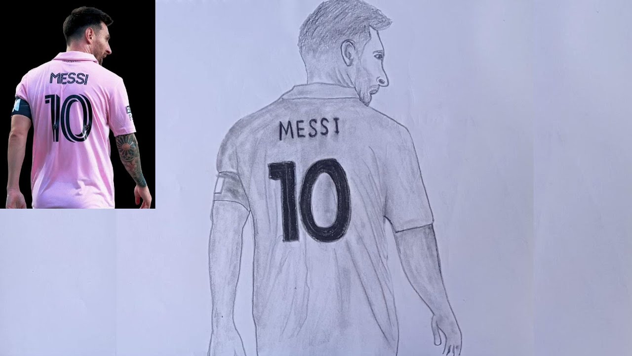 Mastering the Art: Learn How to Draw Lionel Messi in Inter Miami Jersey ...