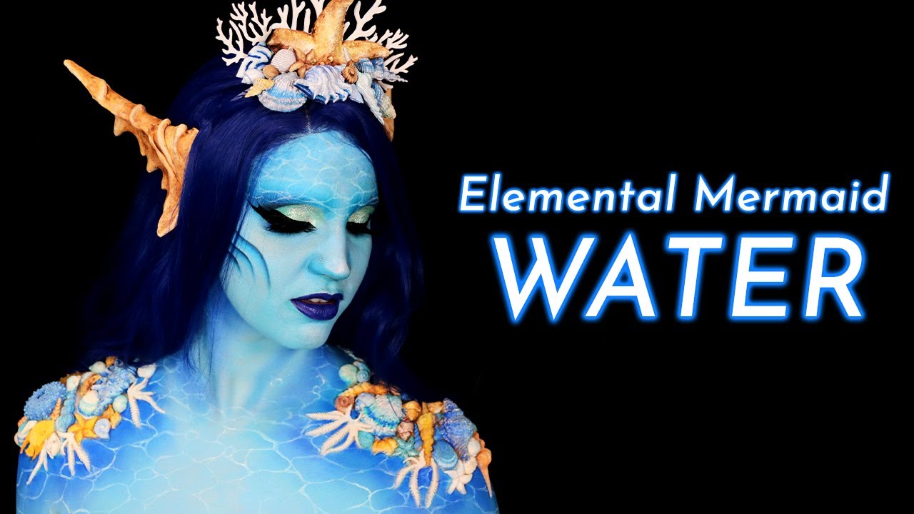 Beach Mermaid | Water Element Makeup Tutorial - YouTube