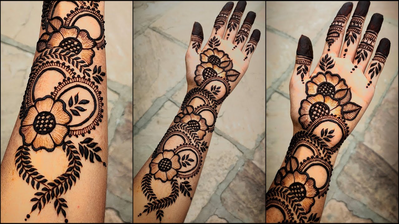 beautiful front hand mehndi designs / floral mehndi designs / kumkum`s ...