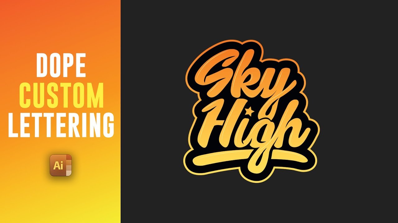 DOPE CUSTOM TYPOGRAPHY IN ILLUSTRATOR TUTORIAL - DӨPΣ - YouTube