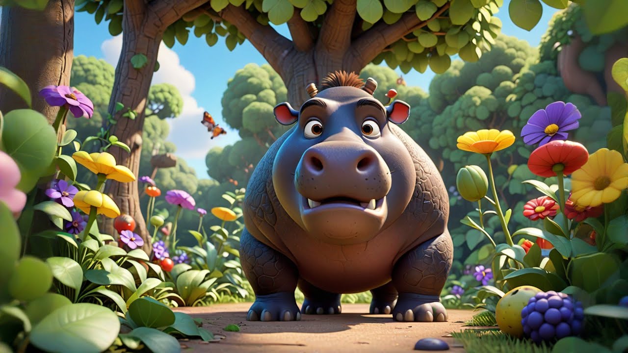 The Hungry Hippo March | Fun Animal Song for Kids | Marching Hippo ...