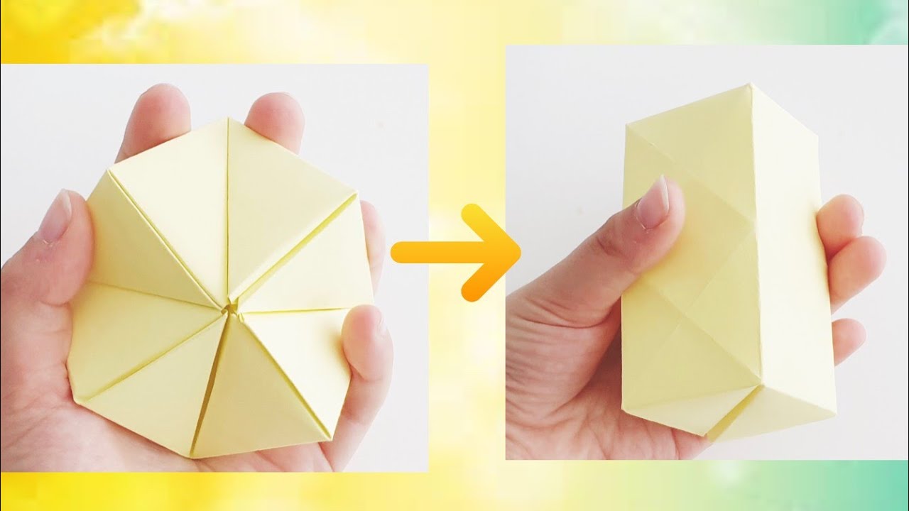 변신큐브 종이접기 Transforming paper cube origami - YouTube