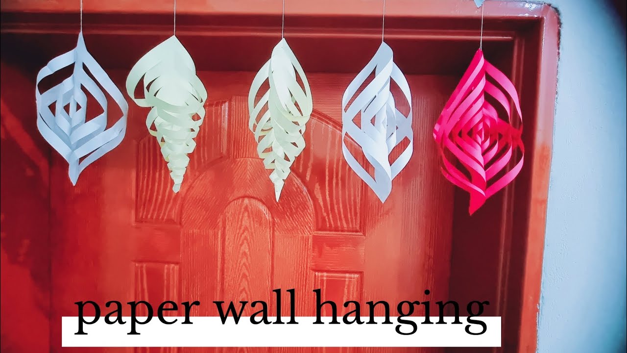 How to make paper wall hanging /Origami paper wall hanging - YouTube
