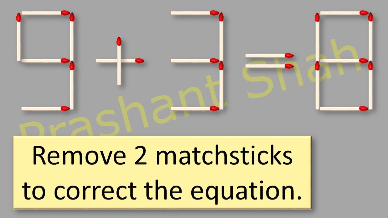 Matchstick Puzzle 9 3 8 YouTube matchstick-puzzle-9-3-8-youtube