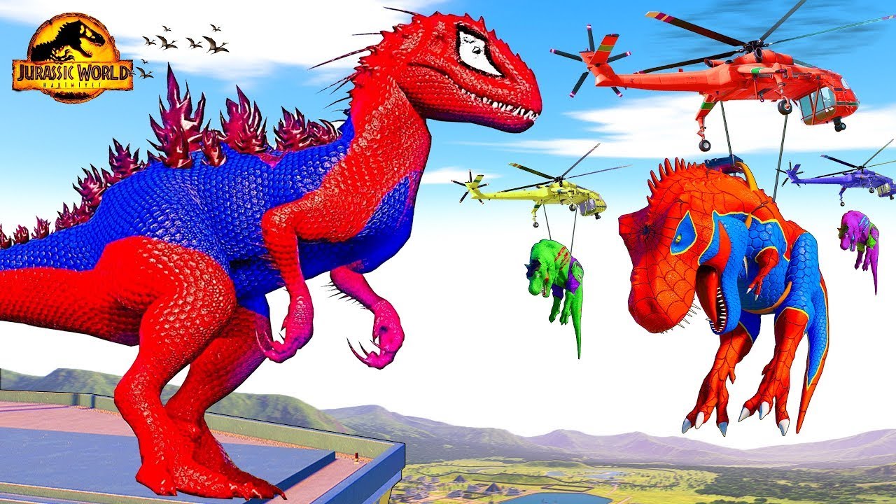 Pro 8 SuperHero Dinosaurs Team | SPIDER-MAN Dinosaur spectacular ...