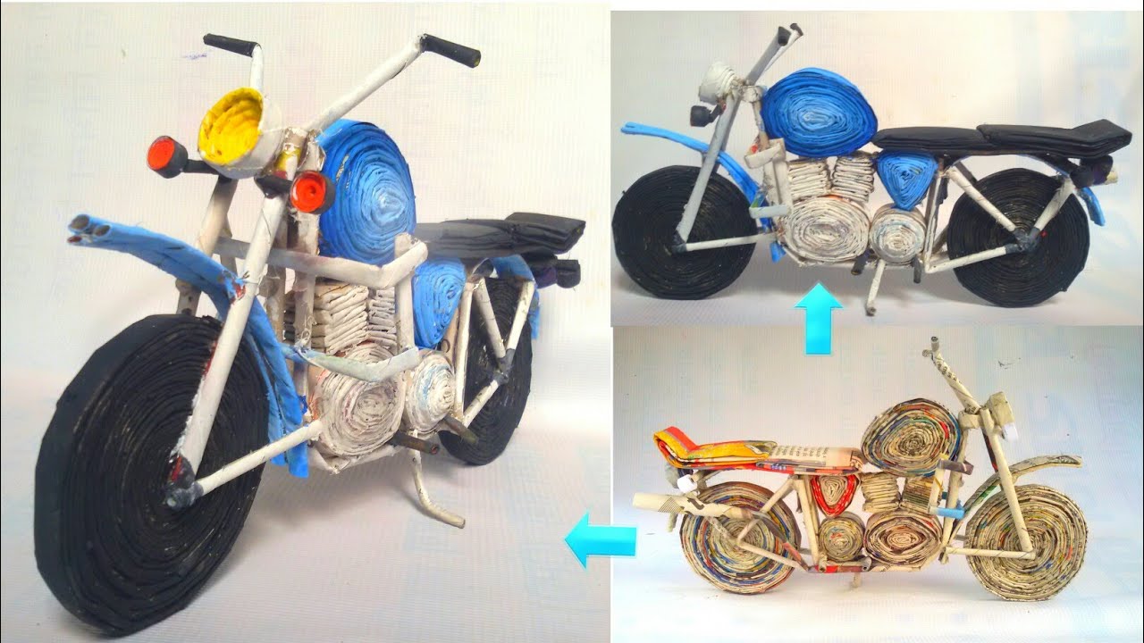 newspaper bike/How to make newspaper bike (Nepali style) - YouTube