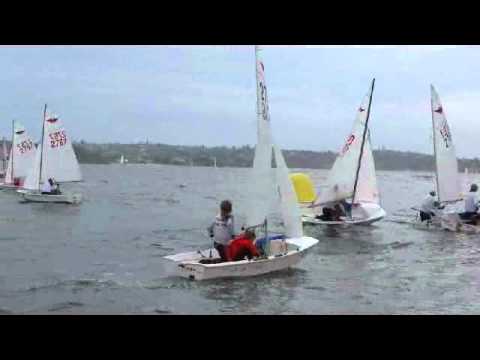 Manly Junior, sailing hitting mark - YouTube