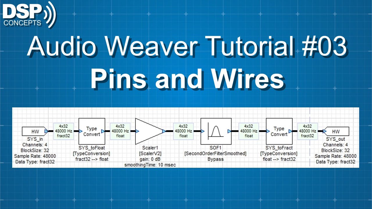 Audio Weaver Designer: Pins and Wires - YouTube