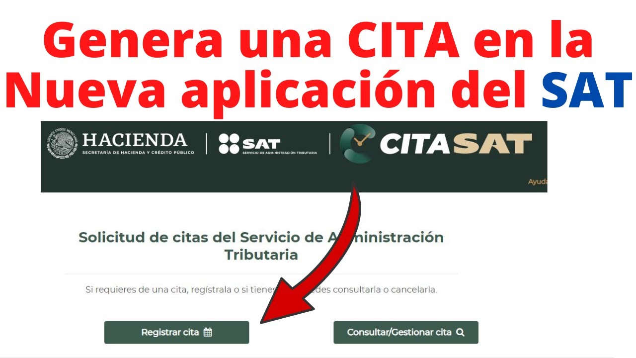 Como Generar una CITA del SAT en la Nueva aplicación del SAT 2026 - YouTube