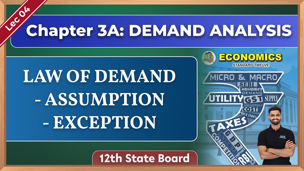 Law of Demand | Demand Analysis | Chapter 3A | ECONOMICS |12th Std ...