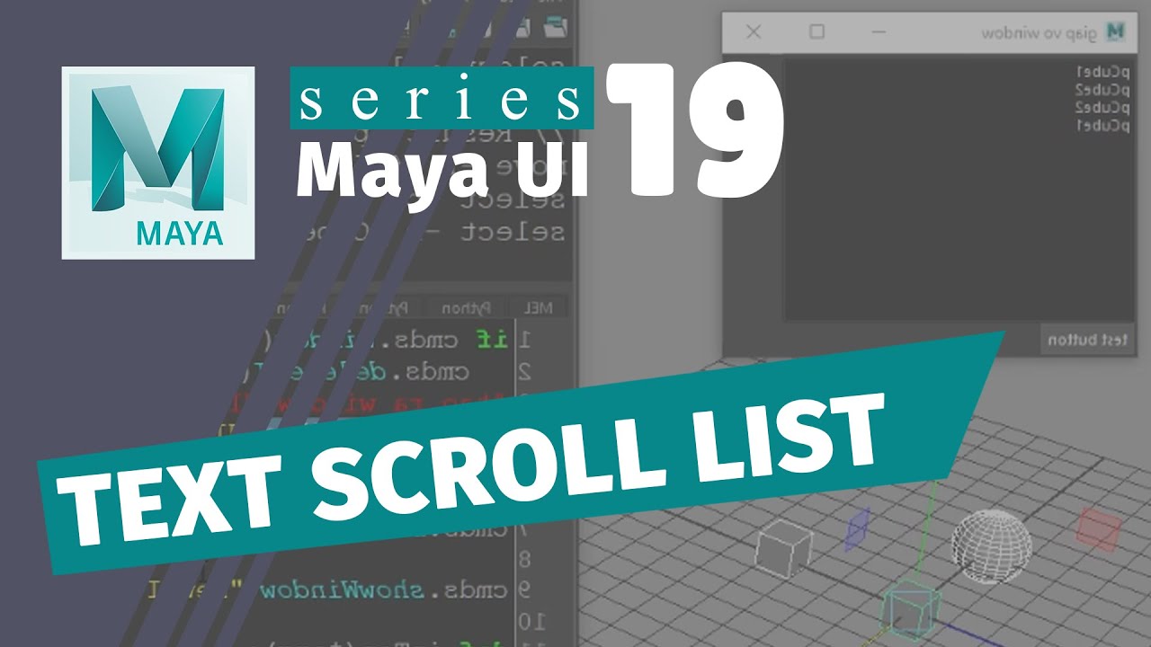 Maya UI - ep19: Text Scroll List - YouTube