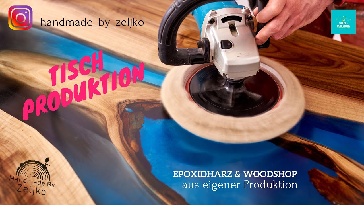 Epoxidharz & Wood Table - Step by Step Guide handmade by zeljko - YouTube