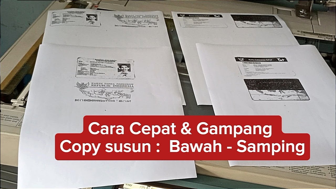 Fotocopy susun Bawah Samping : KTP dan BPJS sangat mudah di mesin Canon ...