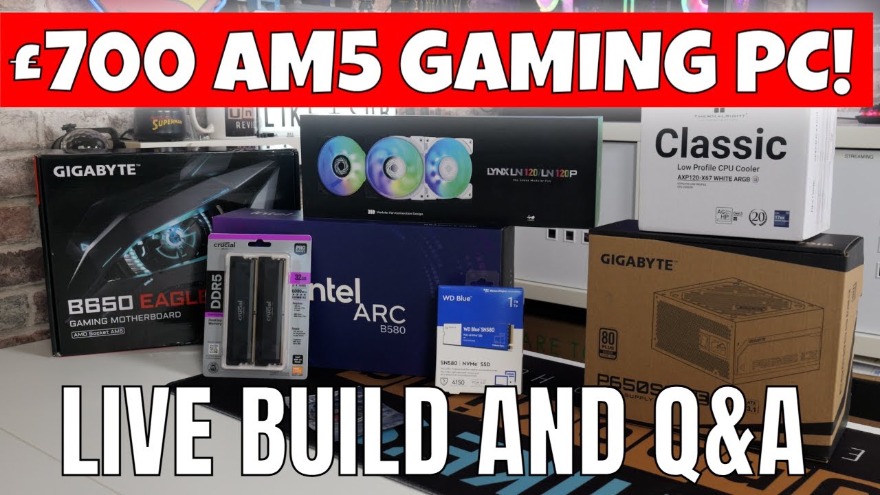 £700 AM5 Gaming PC Build With 12GB GPU - Live Build And Q&A - YouTube