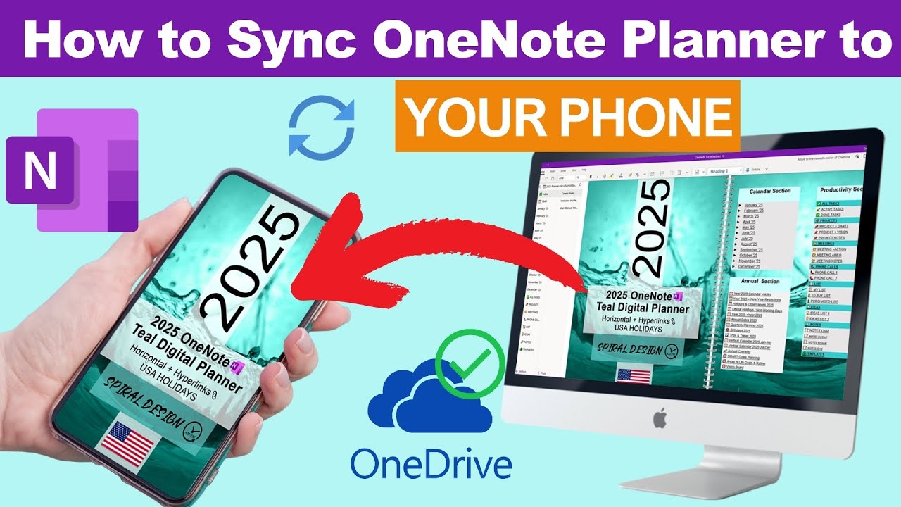 How to Open and Sync Your OneNote Teal Digital Planner on Mobile ...