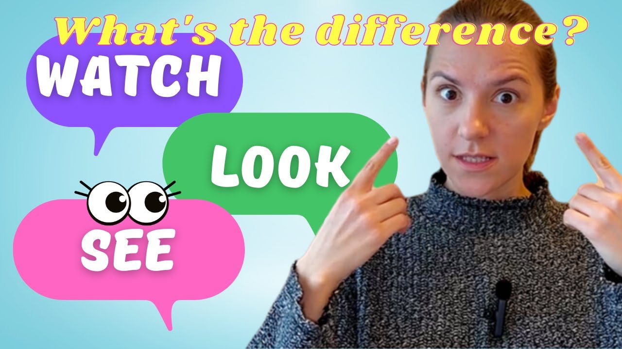 English Vocabulary Lesson: look, watch and see #english #englishlesson ...