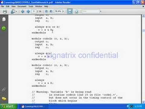 Synthesis and Simulation 1 - YouTube