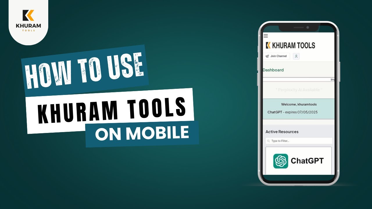 How To Use Khuram Tools On Any Mobile Device - YouTube