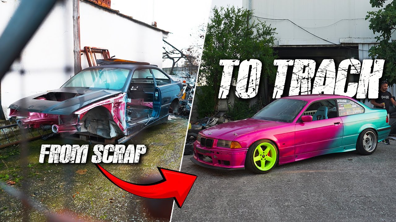 BUILDING A BMW E36 DRIFT CAR FROM SCRAP IN 10 MINUTES | ZFGARAGE - YouTube