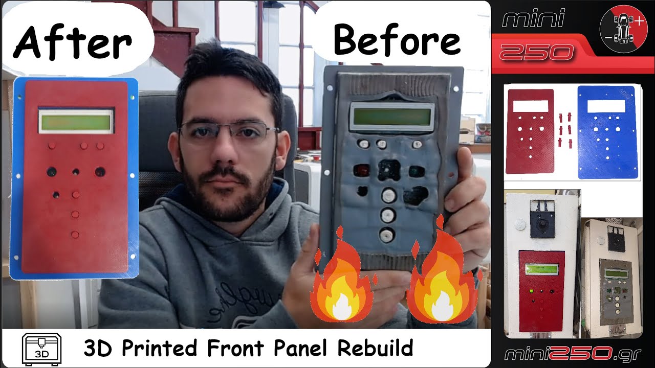 3D Printed Front Panel Rebuild #mini250 - YouTube