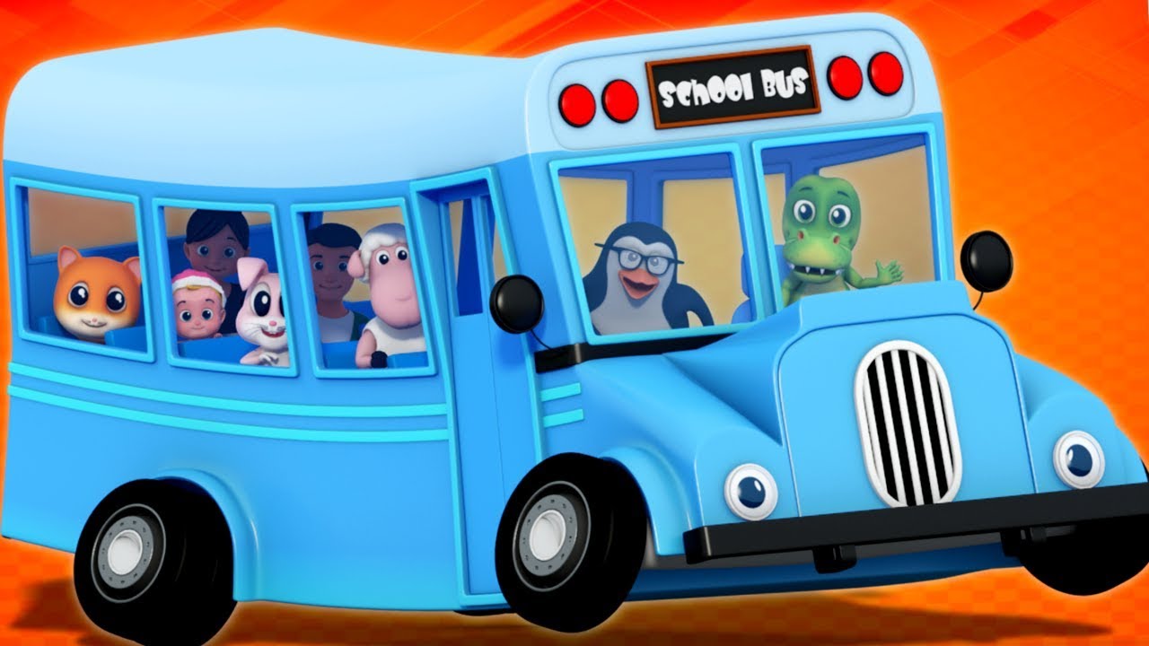 Blue Wheels On The Bus | Nursery Rhymes | Baby Songs | Children Rhyme ...