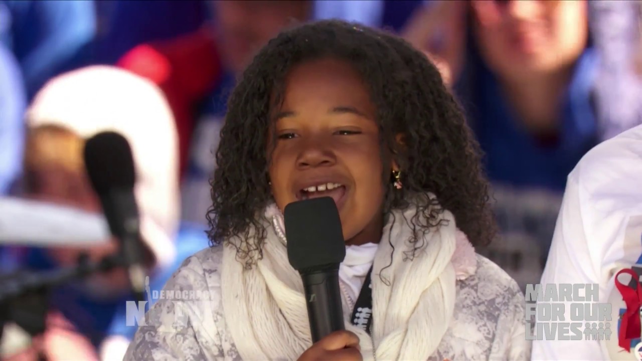 MLK's 9-Year-Old Granddaughter Speaks at March For Our Lives: "Enough ...