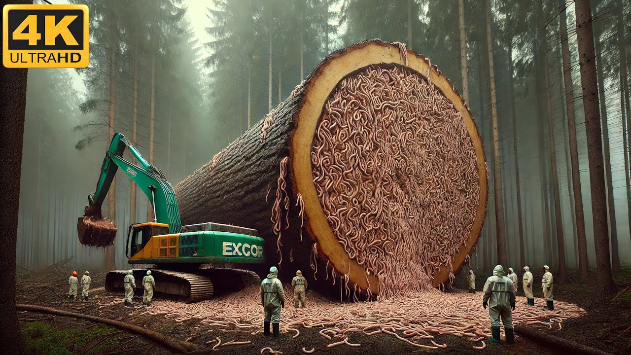 Fastest Extremely Dangerous Big Chainsaw | Modern Heavy Duty Logging ...