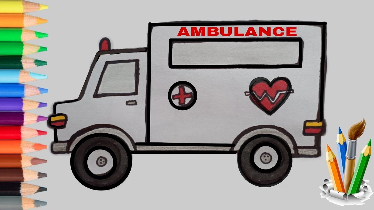 How To Draw An Ambulance / Easy Step By Step - YouTube