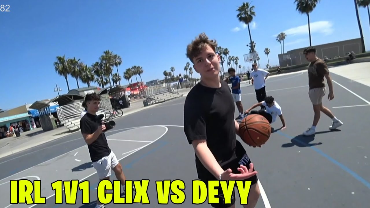 Clix Destroying Deyy In 1v1 Basketball Match In First IRL Stream - YouTube