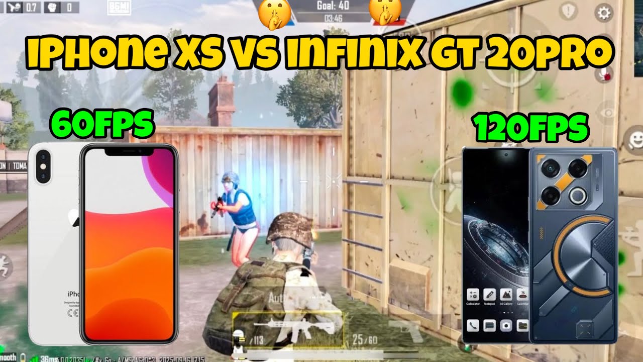 IPHONE XS VS INFINIX GT 20 PRO | 60 FPS VS 120 FPS | 1V1 TDM 🇮🇳 - YouTube