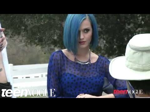 Katy Perry on the set of her Teen Vogue cover shoot