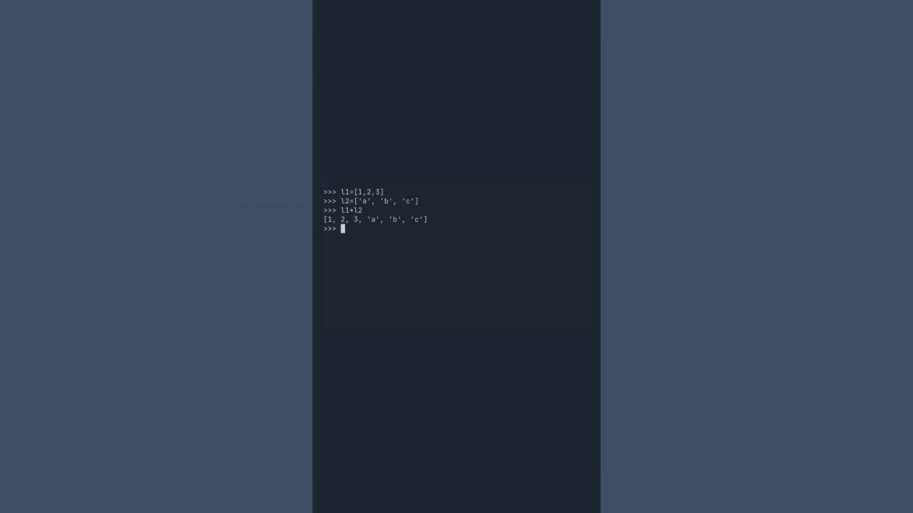 Joining lists - 1 Minute Python Tutorial #shorts - YouTube