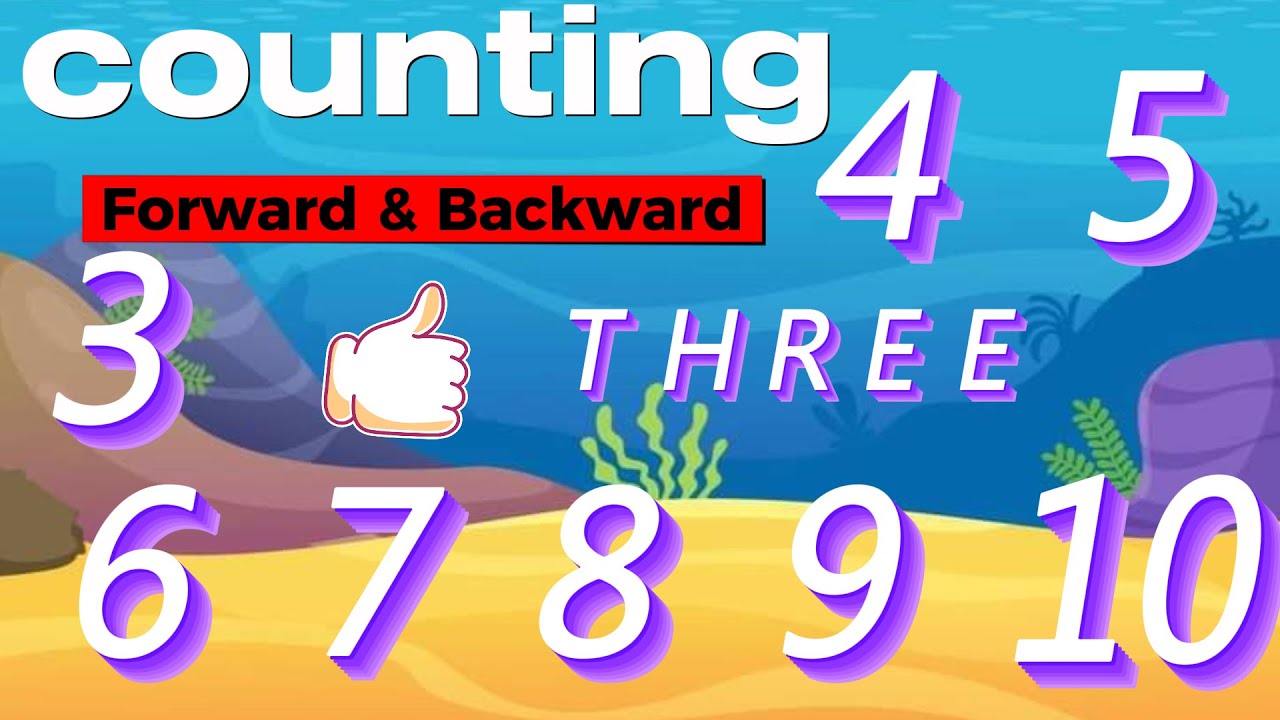 Counting 1 to 10 || Backward Counting 10 to 1 || Spellings Number 1-10 ...