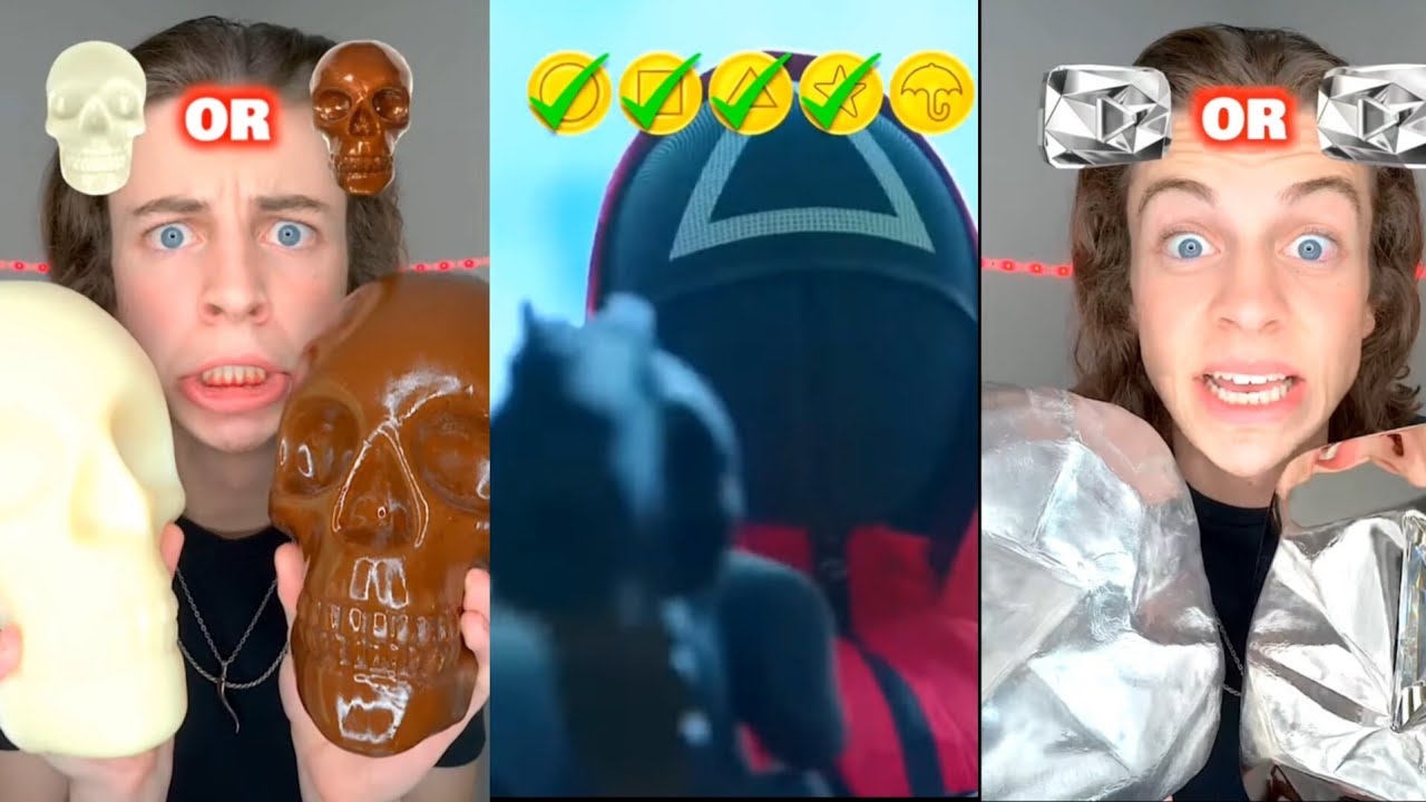 ASMR EATING CHOCOLATE/SQUID GAME COOKIES ASMR AND VERY SPICY TOSTITOS 😱 ...