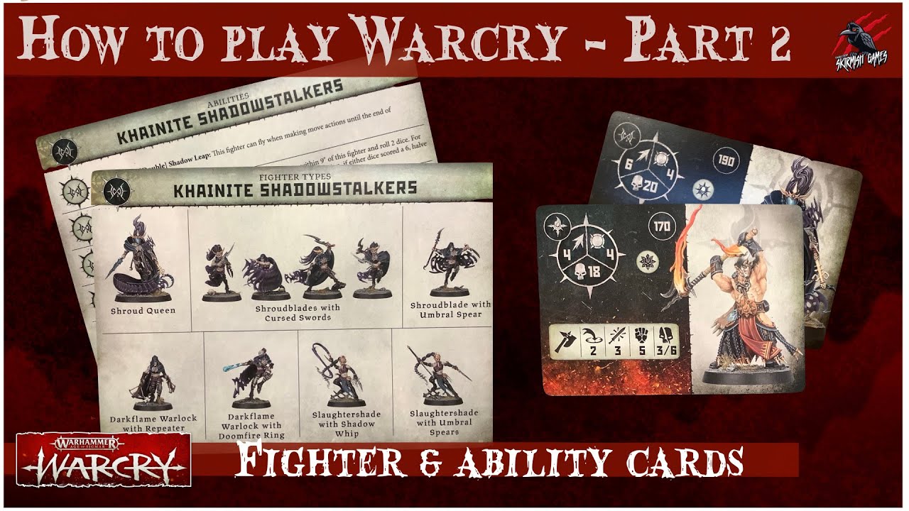 HOW TO PLAY WARCRY - PART 2 FIGHTER & ABILITY CARDS - Warhammer Warcry ...