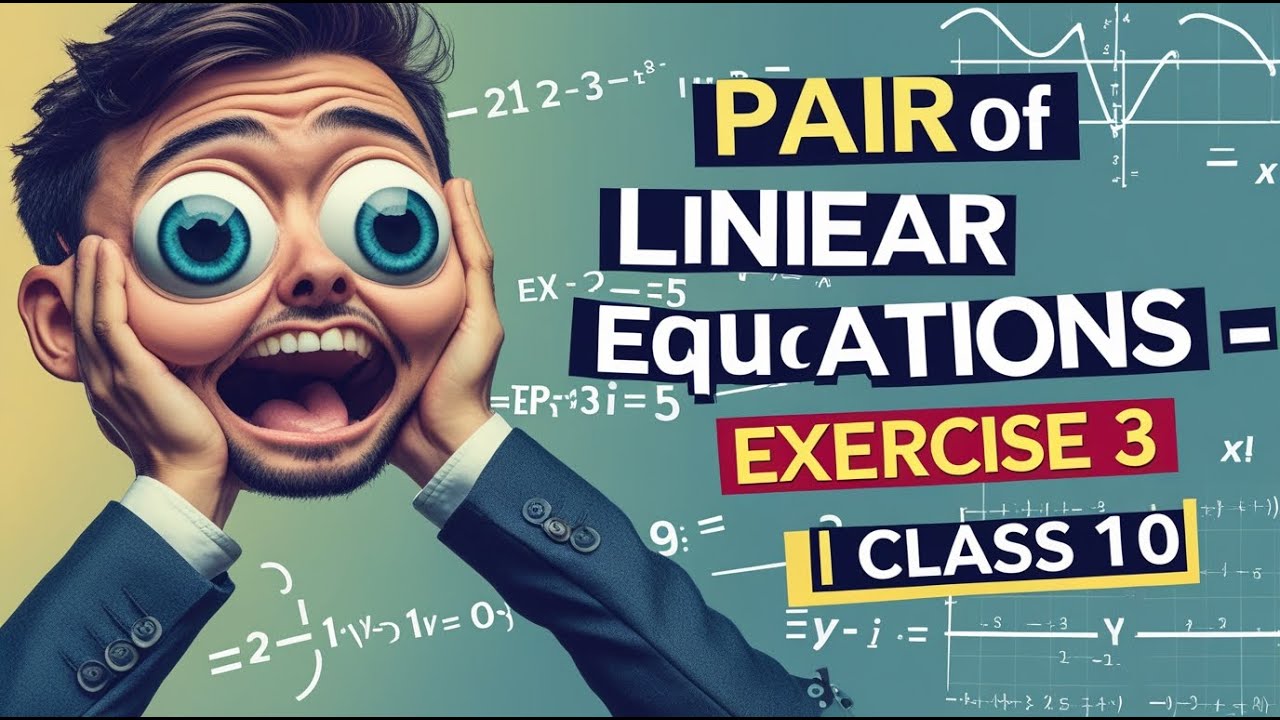 class 10 pair of linear equation exercise 3#King of maths - YouTube