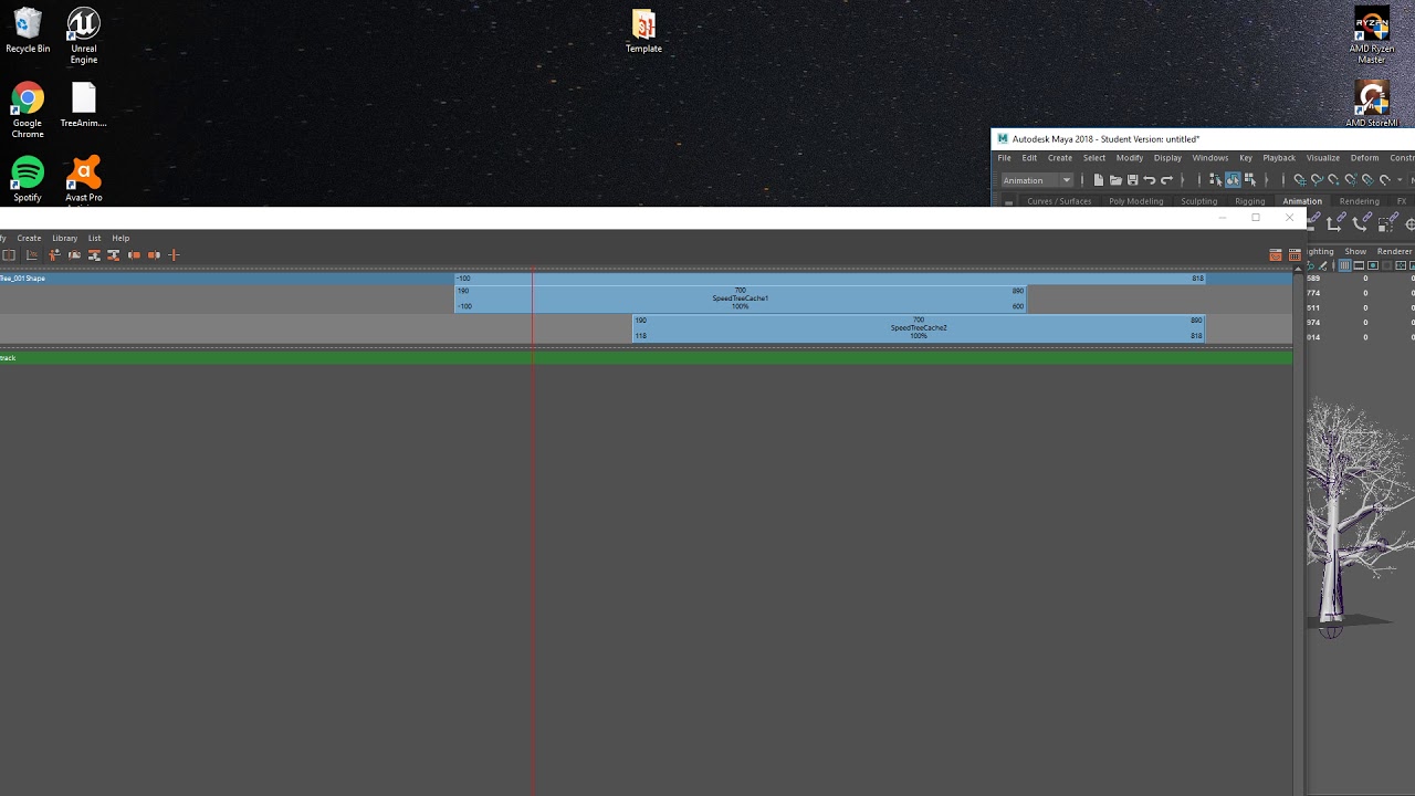 Speedtree Wind Animation Attempt - YouTube