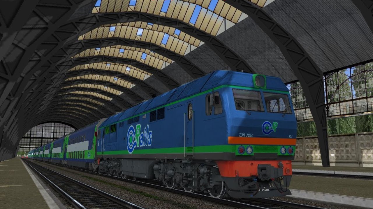 Неграфиковый мультиплеер GoRails 24.06.2020 на ТЭП70БС-101 - YouTube