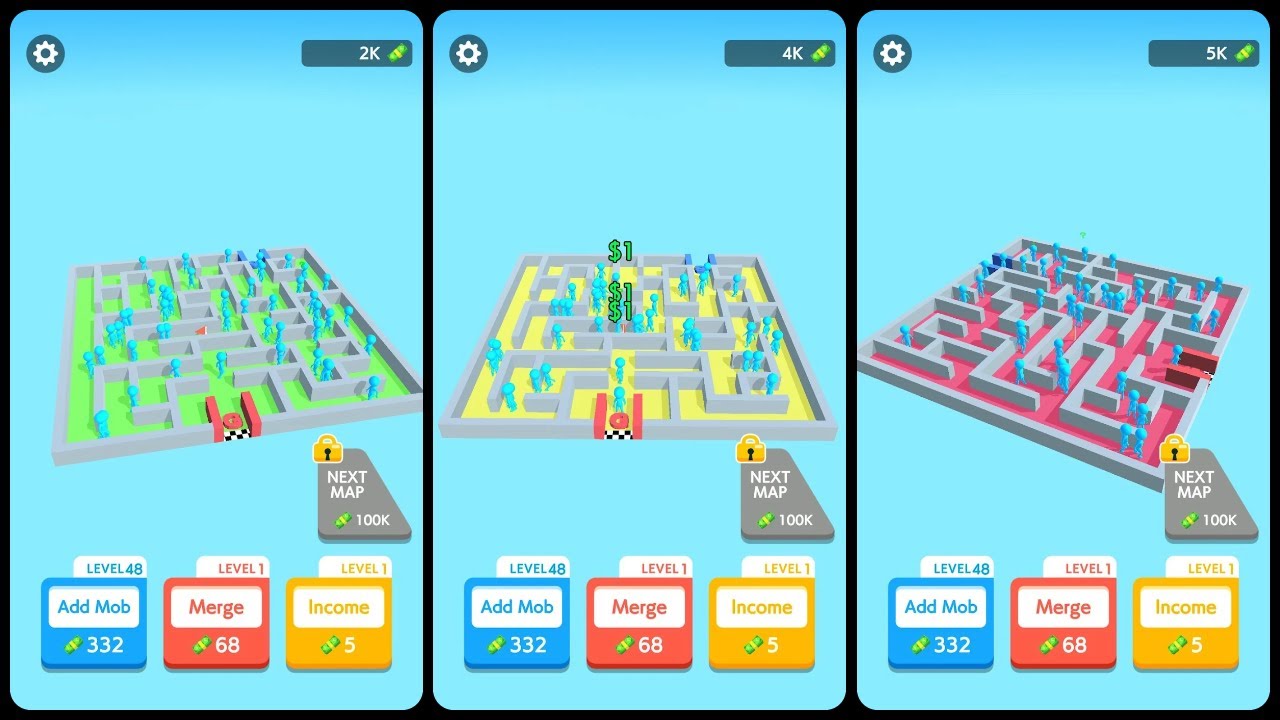 Mob Maze ASMR Game All Mobile Video Gameplay - YouTube
