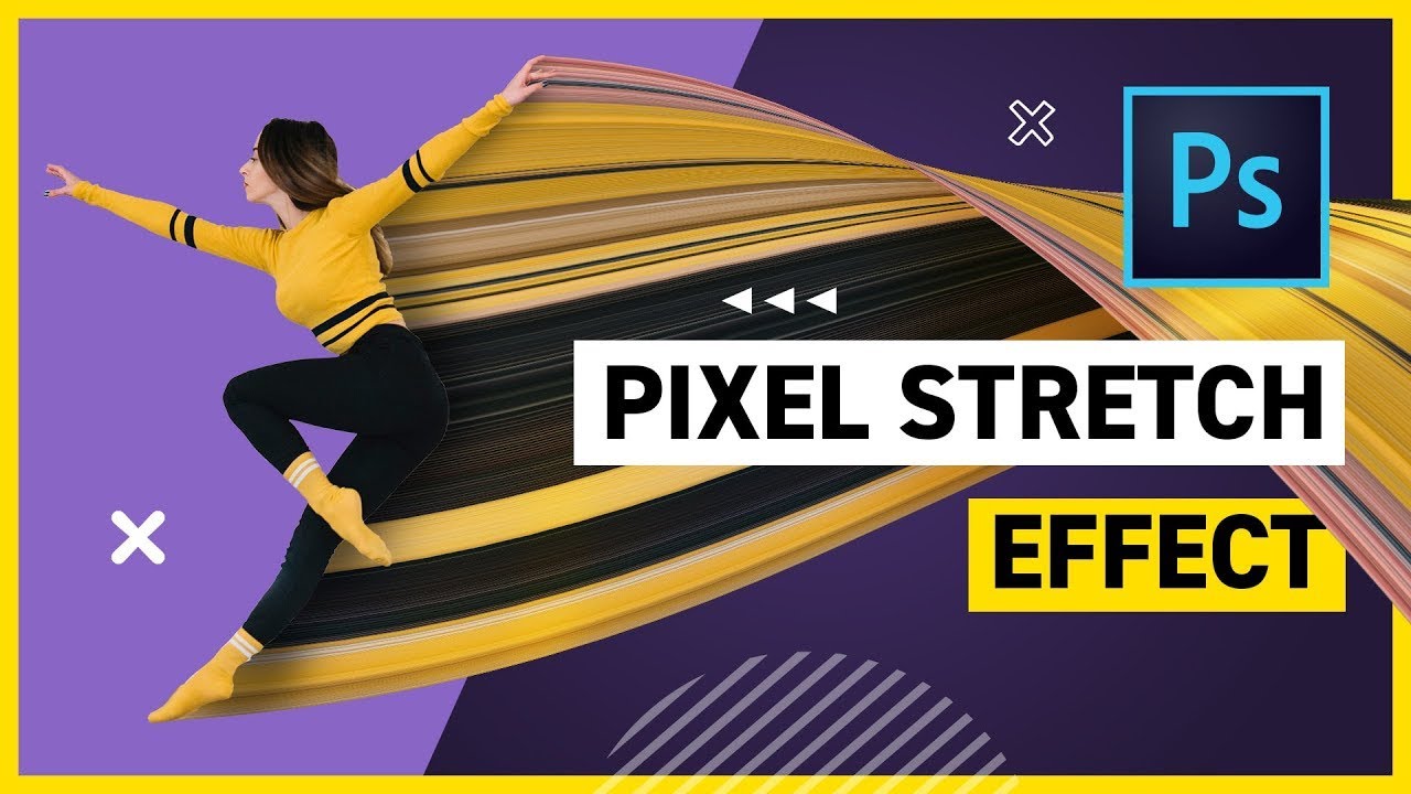 how to create pixel stretch with glow | Photoshop Tutorial - YouTube