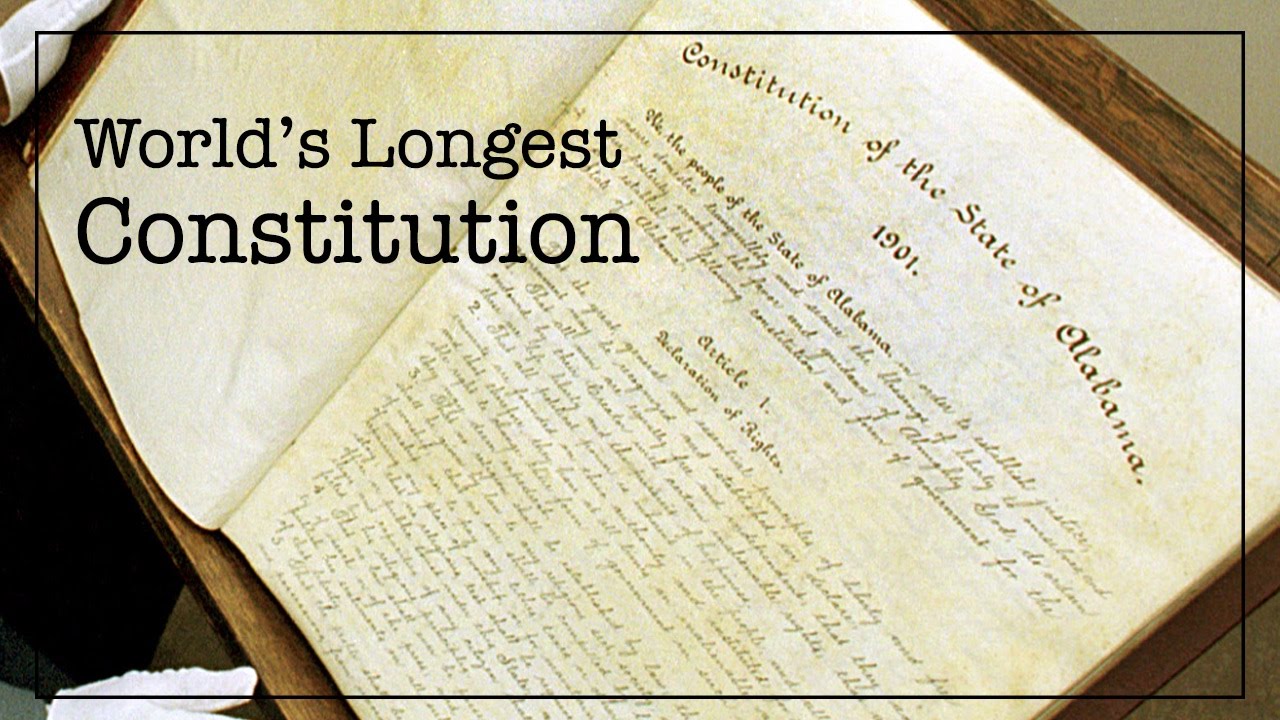 Alabama s Constitution Longest In The World YouTube alabama-s-constitution-longest-in-the-world-youtube