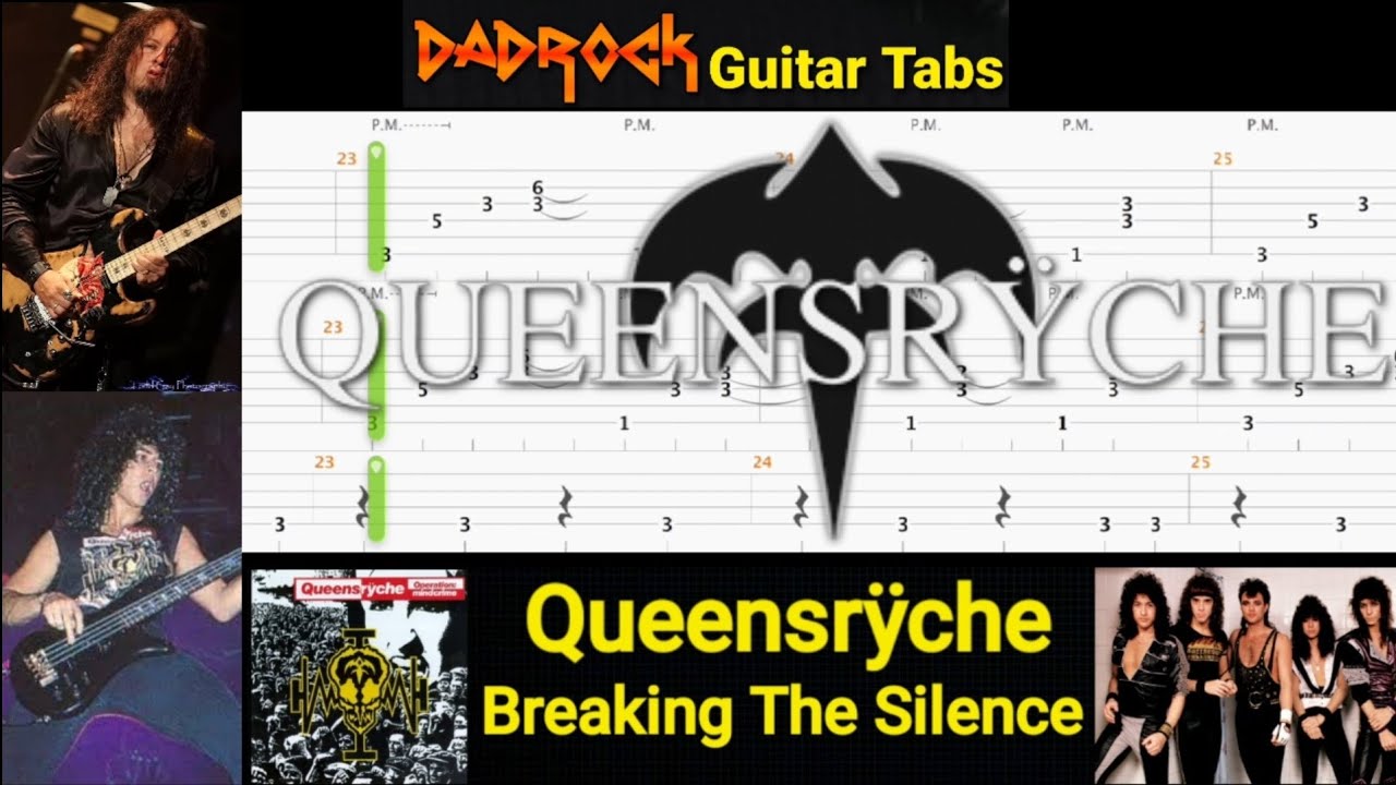 Breaking The Silence - Queensryche - Guitar + Bass TABS Lesson - YouTube